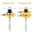 Tongue and Groove Router Bit Set 1/4 Inch Shank - 2pcs Router Bits for ...