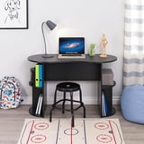 Prepac Kurv Compact Student Desk with Storage, Black - Walmart.com