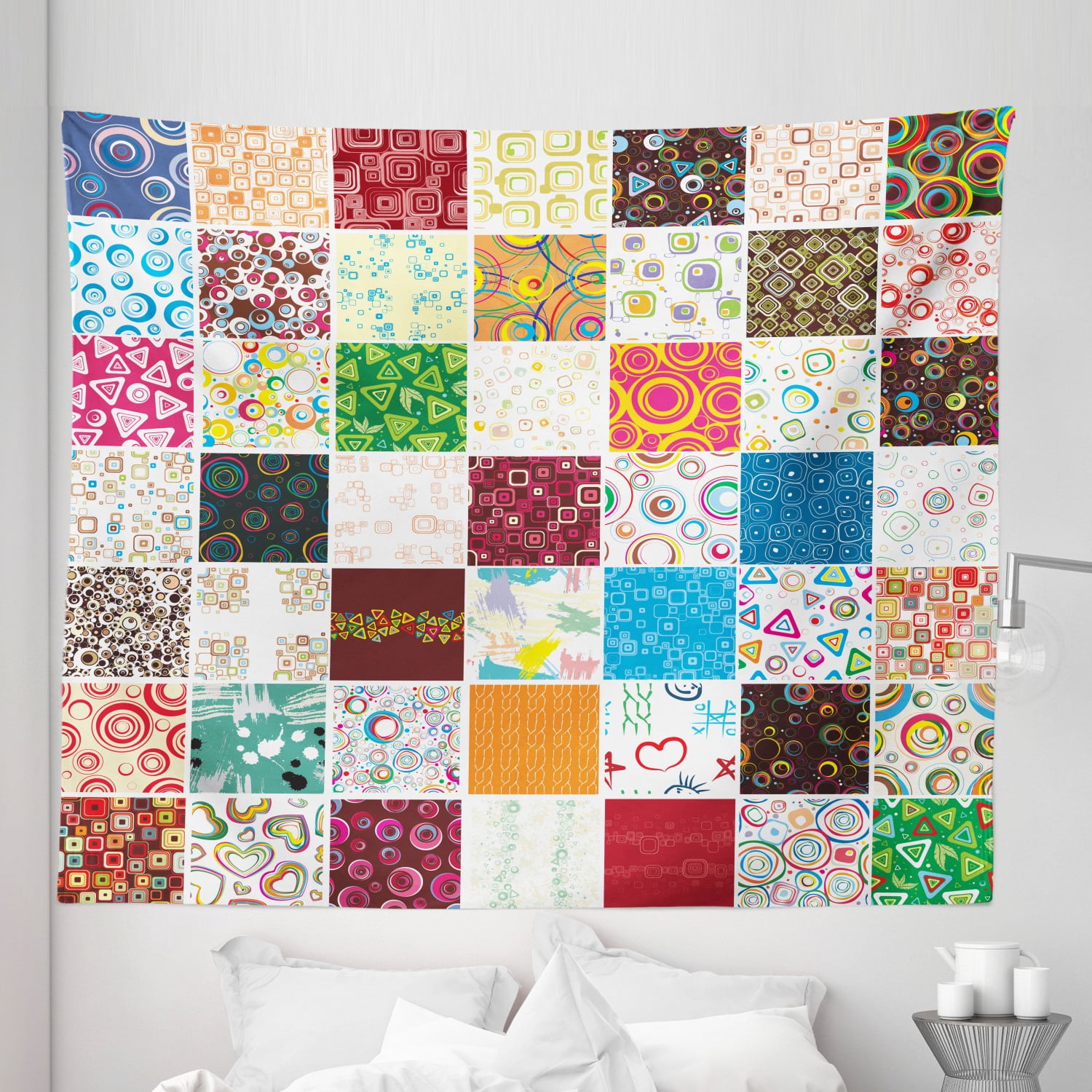 Colorful Tapestry, Big Patchwork of Different Patterns Traditional ...