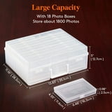 "Lifewit Acid-Free Photo Storage Box, 4"" x 6"" Clear Plastic Case with ...