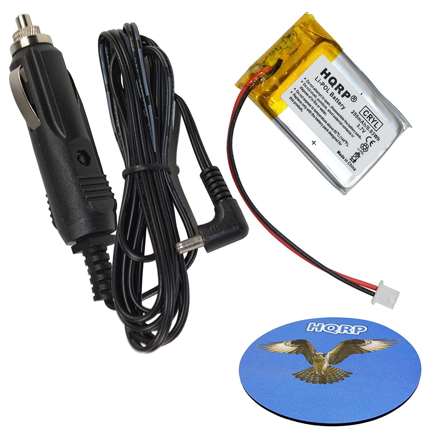 HQRP Kit Battery and Car Charger for VXI Blue Parrott 203664 052030 ...