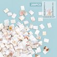 200Pcs Natural Freshwater Shell Beads Rectangle Mixed Color 11-12.5x9-9 ...