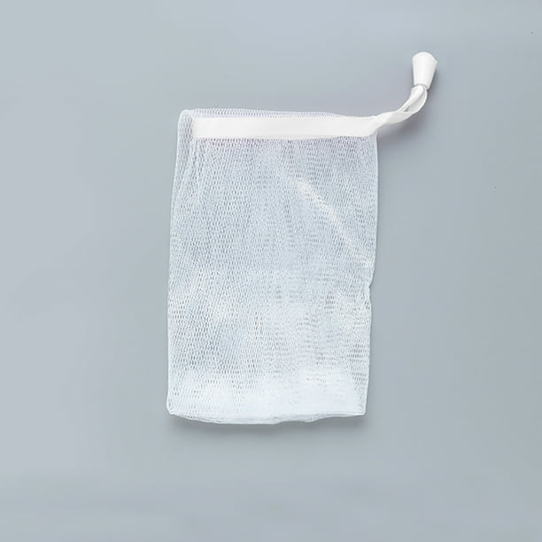 Exfoliating Mesh Drawstring Bubble Foaming Net Soap Bag Facial Body ...