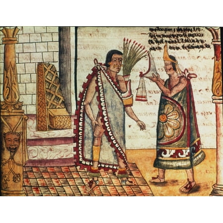 Montezuma Ii: Coronation. /Nthe Coronation Of The Aztec Emperor ...