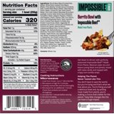 Impossible Bowls, Burritto Bowl with Impossible Beef, 9oz (Frozen Meal ...