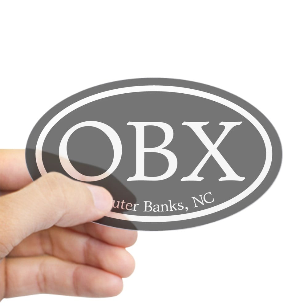 CafePress - OBX Outer Banks, NC Oval Oval Sticker - Sticker (Oval ...