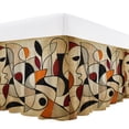 Abstract Line Art Bed Skirt Bed Skirts King Size 16 Inch Drop, Vintage ...