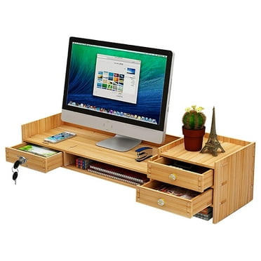 Versatile Wooden Desk Organizer for Office & Home, Vertical Large Shelf ...