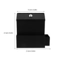 Luxshiny Lockable Black Suggestion Box with Slot for Voting Donation ...