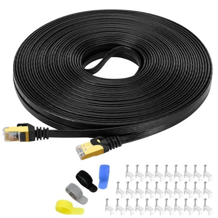 Cat 7 Ethernet Cable 75ft Shielded,Flat Ethernet Patch Cables - High ...