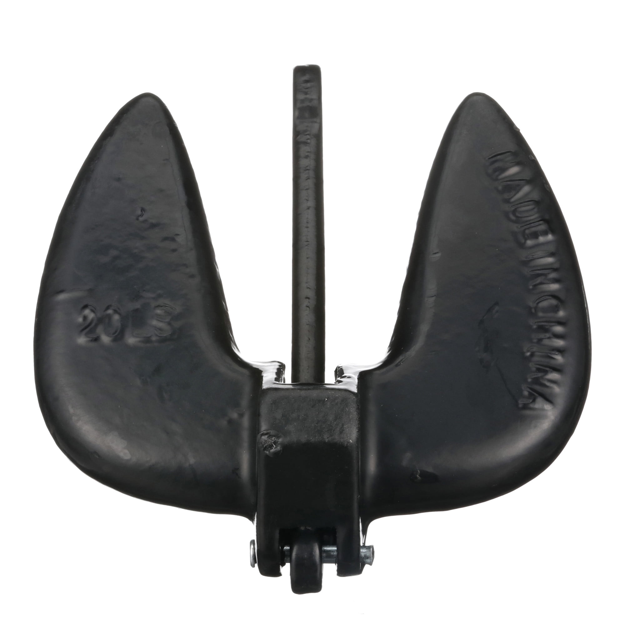 Attwood 9935B1 Solid Cast Iron 20-Pound Navy Boat Anchor, Black PVC ...