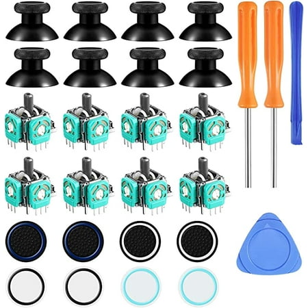 Gaming 3D Analog Joystick Repair Kit Tools Set 3D Gamepad Stick Caps ...