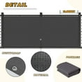 3'x10' Charcoal Balcony Privacy Screen Fence Cover (HDPE) UV Protection ...