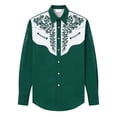 HXWCHs Men's Printed Long Sleeve Western Shirt Casual Festival Button ...