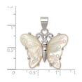 Sterling Silver Butterfly Pendant with Iridescent Mother of Pearl Inlay ...