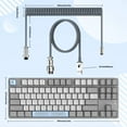 Ajazz AK873 Wired Hot Swappable Mechanical Keyboard, Coiled Cable, 22 ...