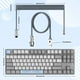 Ajazz AK873 Wired Hot Swappable Mechanical Keyboard, Coiled Cable, 22 ...