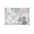 Abstract Sun Shade Sail 14'X18' Beige Blue Plaid Oil Painting Color ...