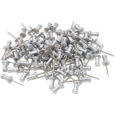 Aluminum Head Push Pins Aluminum, Silver, 1/2", 100/Box - Walmart.com