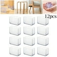 Geege 12Pcs Rubber Chair Leg Rectangle Covers Furniture Table Feet ...
