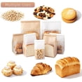 50-piece bread bag set with tin closure, made of brown kraft paper ...