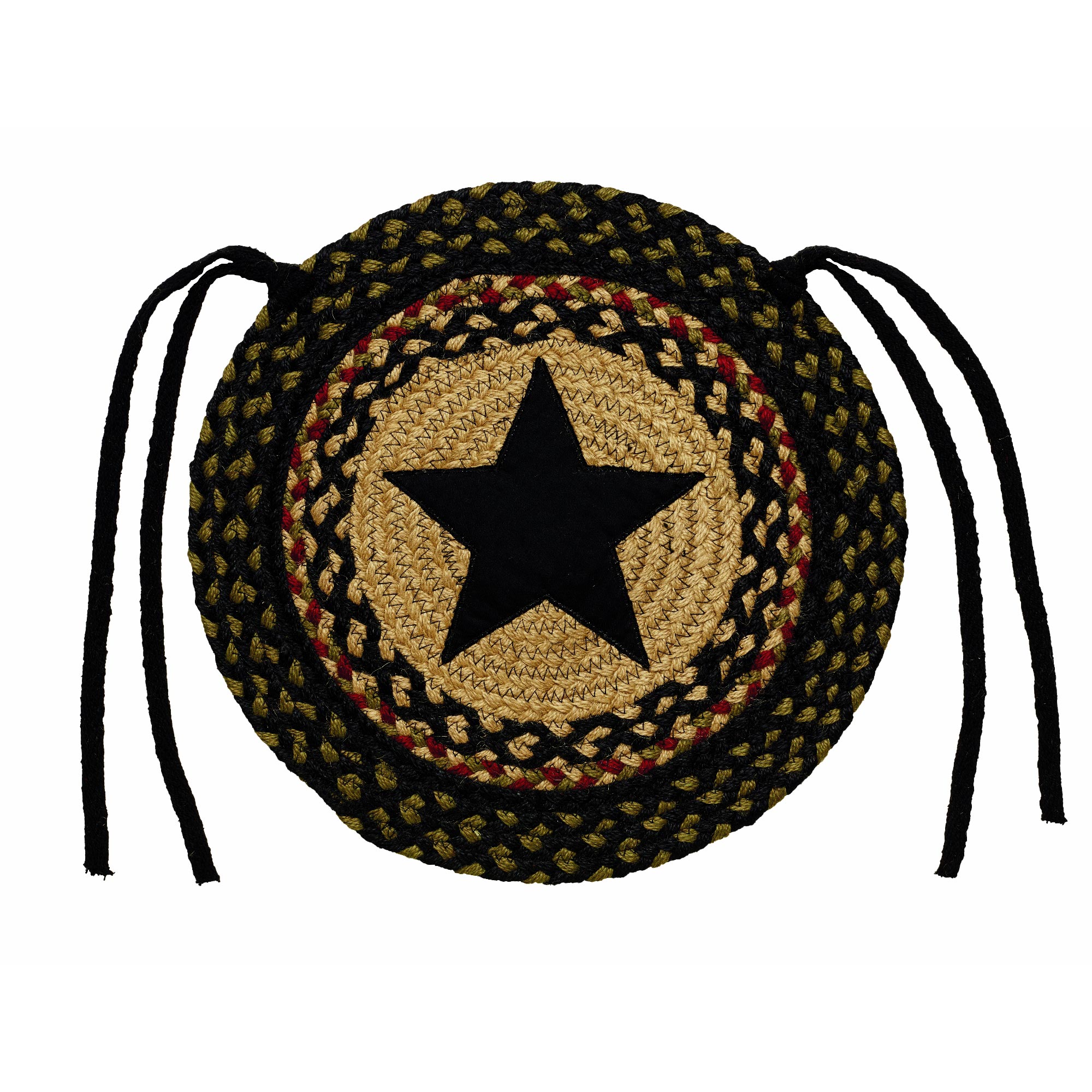 Braided Chair Pads Country Primitive by IHF - Set of 4 - Walmart.com