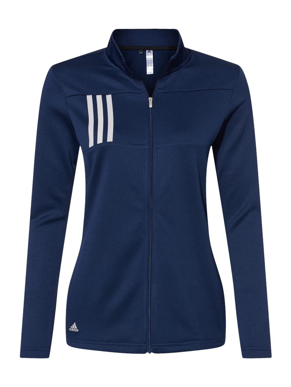 Adidas - Women's 3-Stripes Double Knit Full-Zip - A483 - Team Navy Blue ...