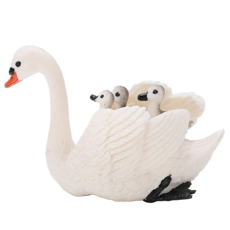 White Swan Model, White Swan Toy Carrying Small Swan For Collection For ...