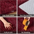 Fluffy Burgundy Red 6x9 Area Rugs for Living Room, Extra Large Dark Red ...
