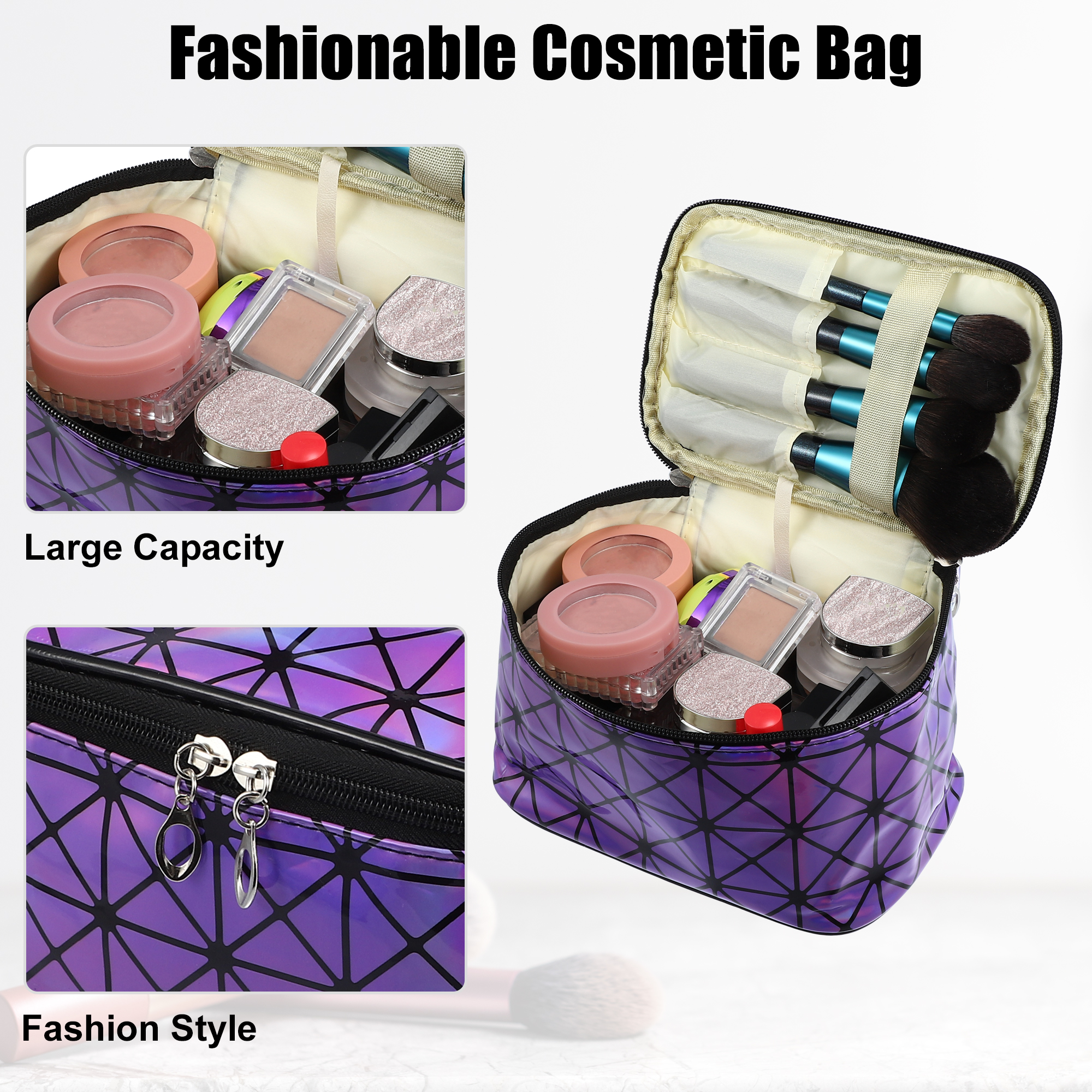 Large Purple Makeup Case | Saubhaya Makeup