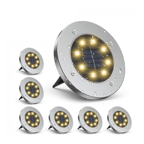 SHAR Solar Lights Outdoor, Gabless Solar Lights Outdoor 8 Pieces, Solar ...
