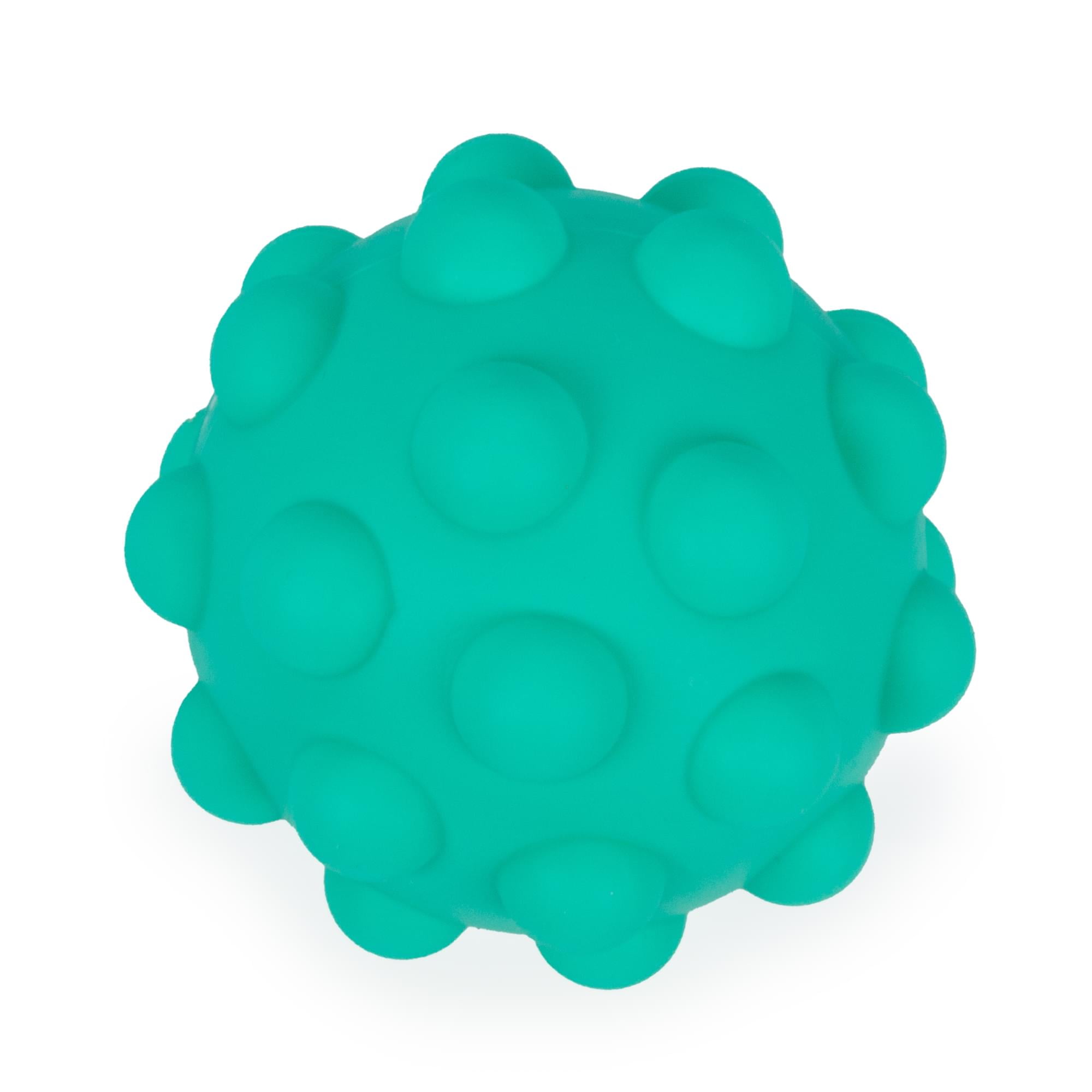 Pop Fidget Toy Pressure Relief Silicone Bubble Popping Game Ball | Teal ...