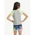 Justice Girls Colorblock Graphic T-Shirt, Sizes XS-XLP - Walmart.com