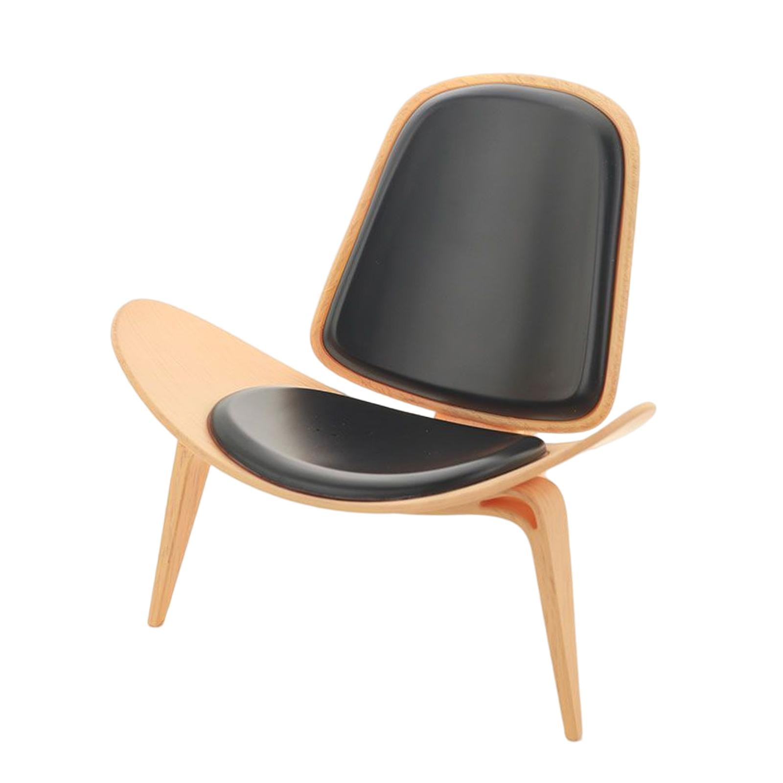 Silla de Concha de Madera Baoblaze 1/6 Sillas de cáscara de simulación ...