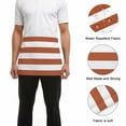 Burnt Orange Stripes Kitchen Restaurant Half Waist Apron, Modern ...