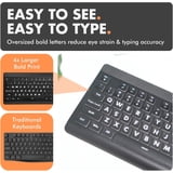 X9 Large Print Backlit Keyboard – USB Wired Lighted Keyboard for ...