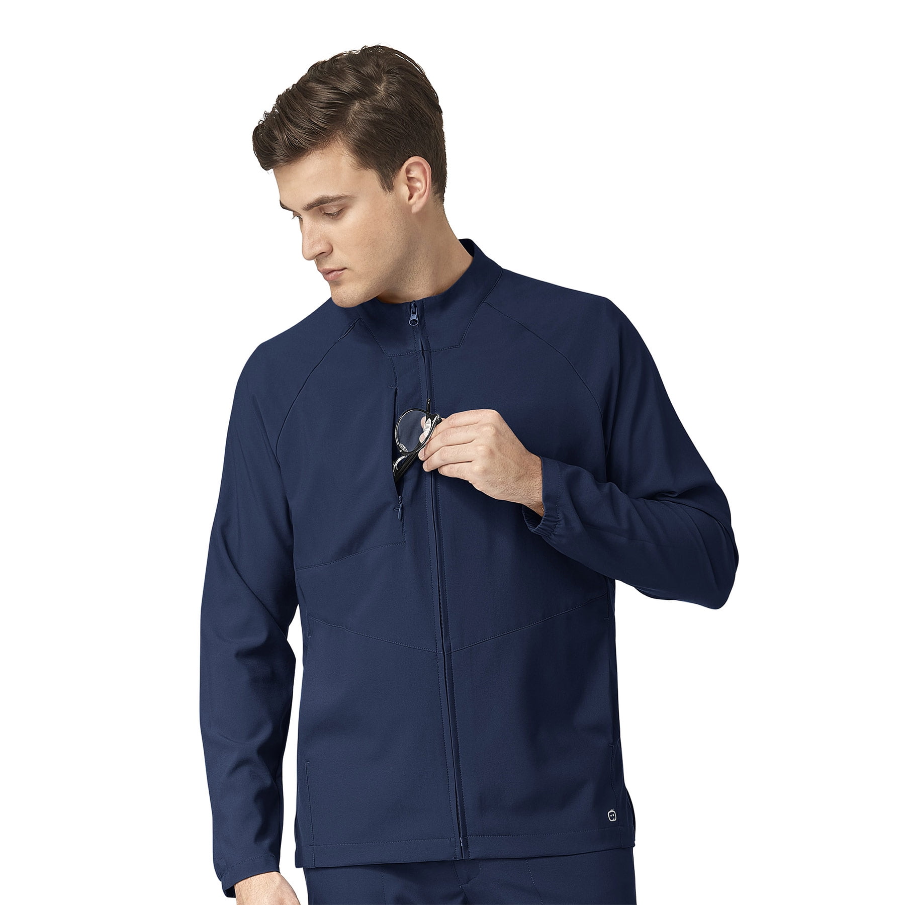 WonderWink W123 8355-Mens Zip Front Warm Up Scrub Jacket - Walmart.com