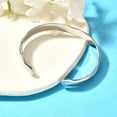 Non-304 Stainless Steel Cuff Bangles Wave Open Bangles for Women ...