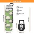 Cartoon Sheep Sport Water Bottle Tritan with Straw 1000ml Portable for ...