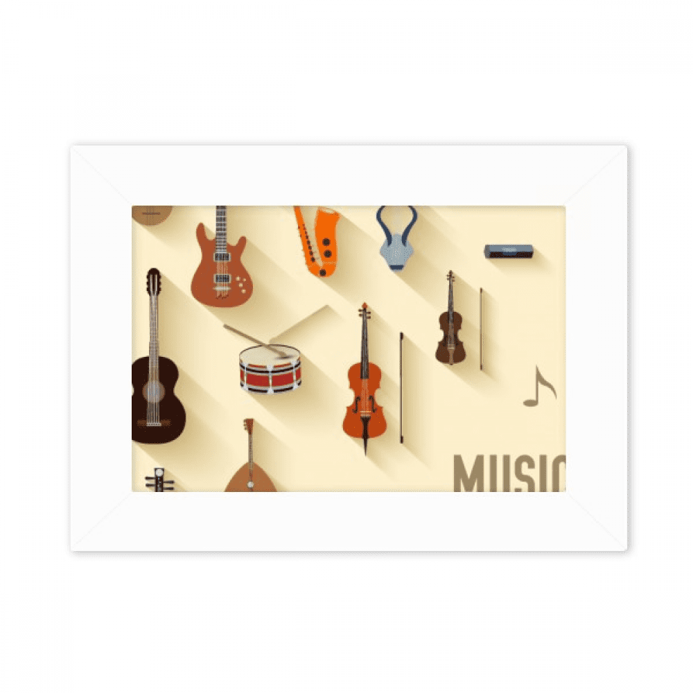 Music Instruments Combination Pattern Photo Mount Frame Picture Art ...