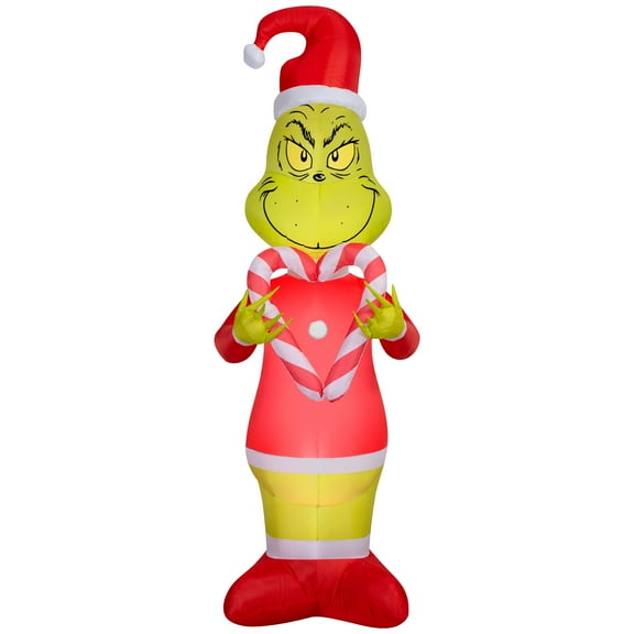 5.5 ft Grinch Decoration Christmas Airblown Yard Inflatable, Multicolor ...