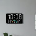 Zeiwohndc Compact Digital Clock with Temperature Humidity Sensors LED ...