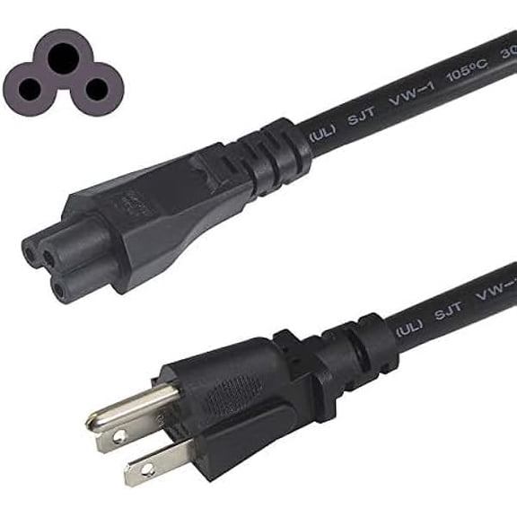 Notebook Laptop Power Cord, Nema 5-15P To C5, 3 Pin, 6 Foot: Computer ...