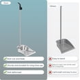 Dust Pans with Long Handle - 35”Heavy Duty Metal Upright Stand Up ...