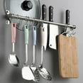 Utensil Hanging Rack Stainless Steel Rail Hanger Rod Wall Mounted Pot ...