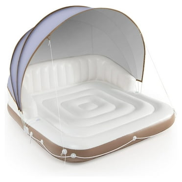 Aqua Cabana Inflatable 6' x 6' Shade Sun Cover for Swimming Pool, Lake ...