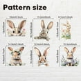 6Pcs Cute Rabbit Light Switch Stickers 7x7 Inch Easter Rabbit Flower ...