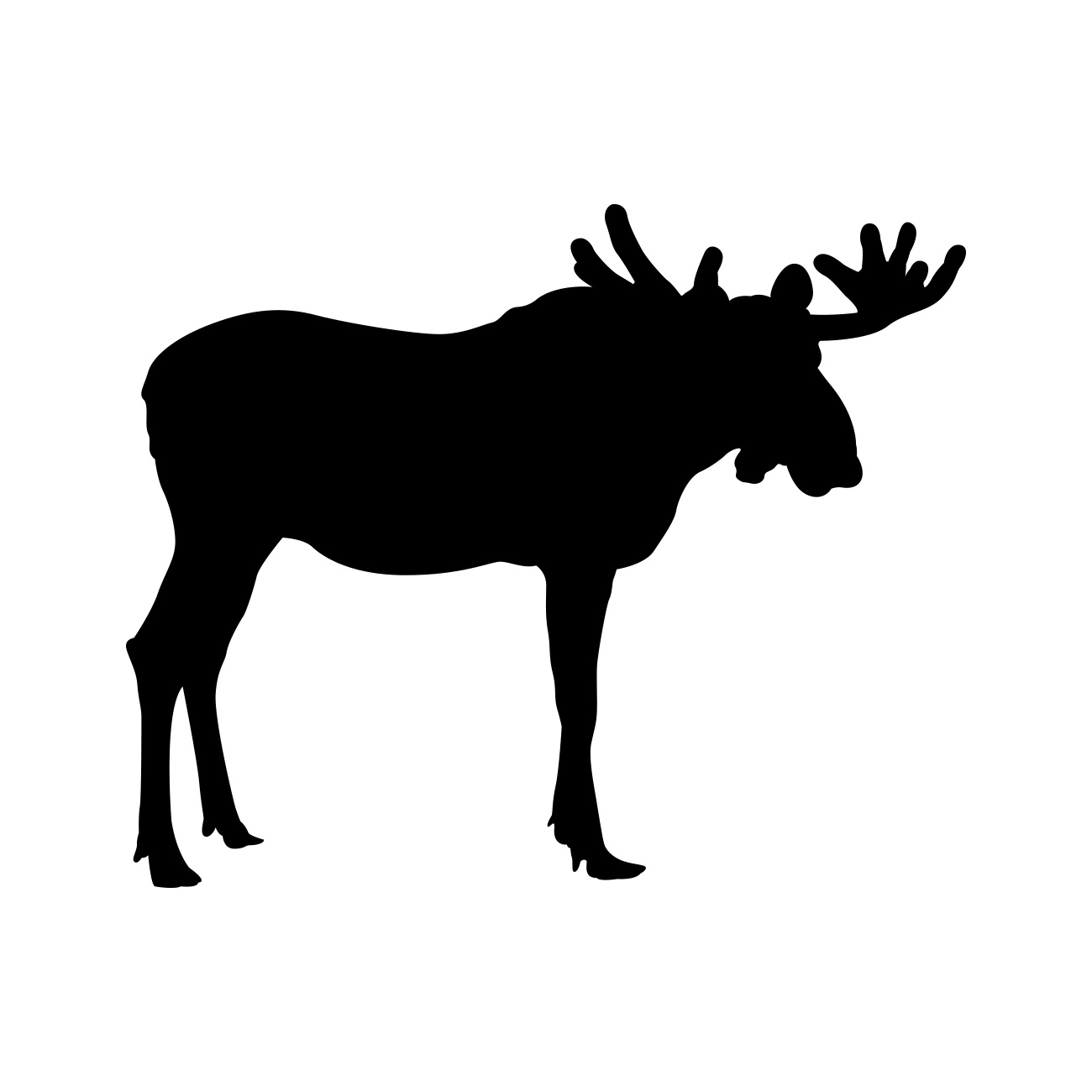 Moose Sticker Decal Die Cut - Self Adhesive Vinyl - Weatherproof - Made ...
