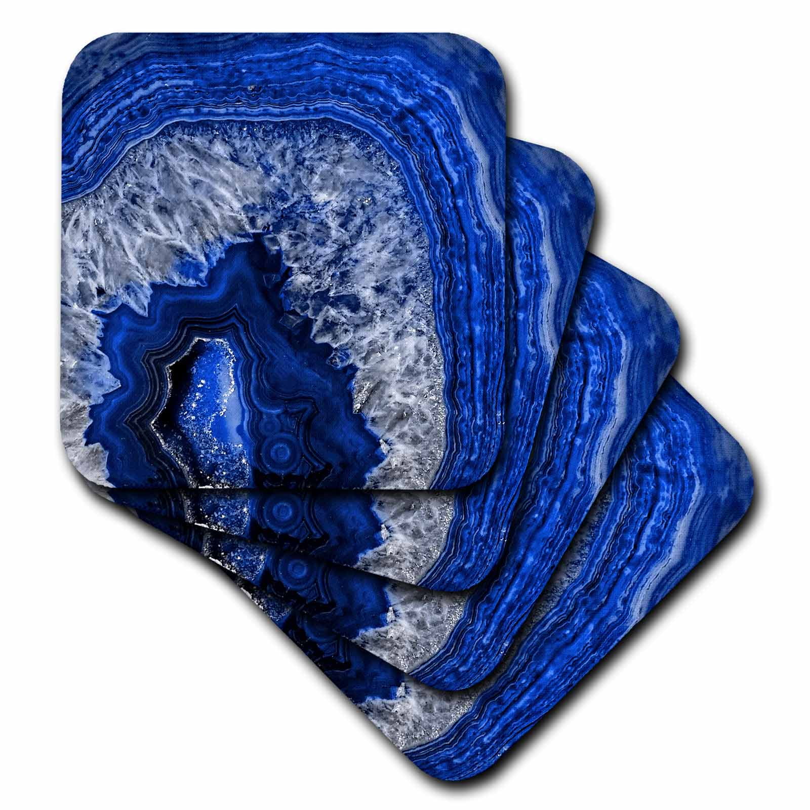 3dRose Image of Luxury Blue Indigo Marble Agate Gem Mineral Stone ...