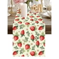 Burlap Table Runner 48 Inches Long, Summer Fruits Strawberries Non-Slip ...